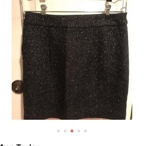 Ann Taylor | Skirts | Black Shimmery Tweed Mini | Poshmark